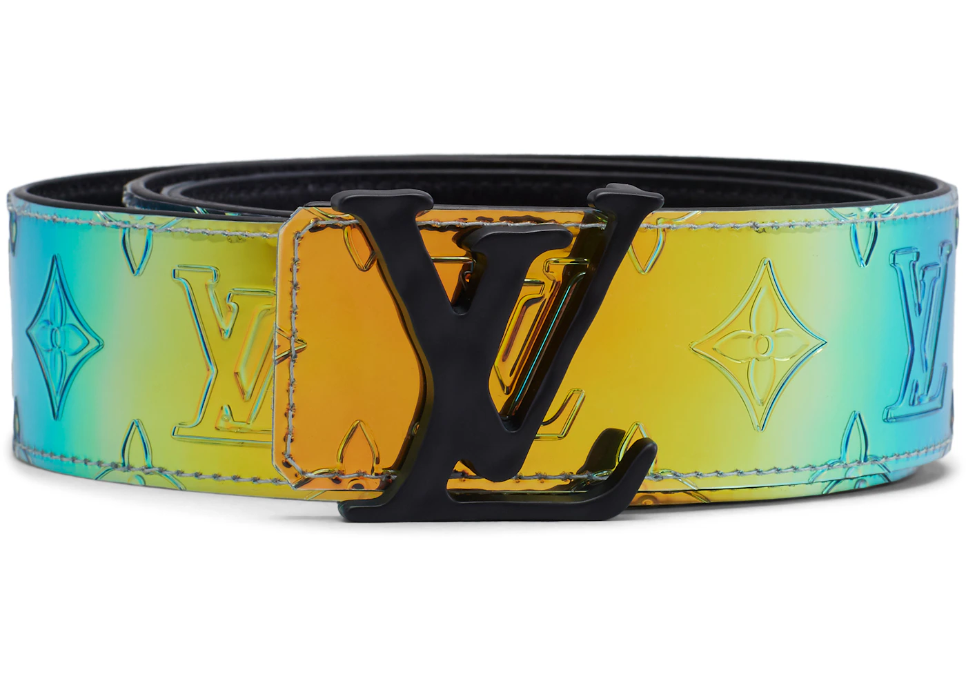 Louis Vuitton LV Shape Reversible Belt Monogram 40MM Prism Black In PVC Louis Vuitton LV Shape Reversible Belt Monogram 40MM Prism Black In PVC